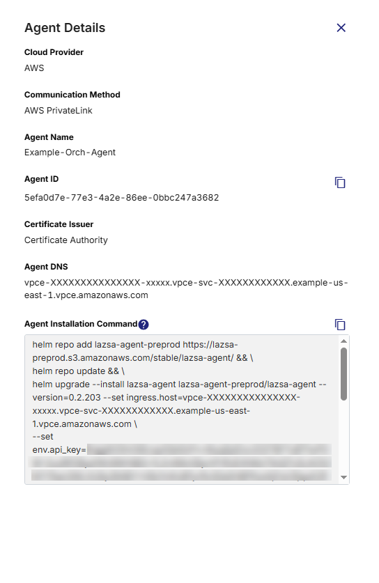 Using Helm Command for Agent Registration (for Amazon EKS Cluster)